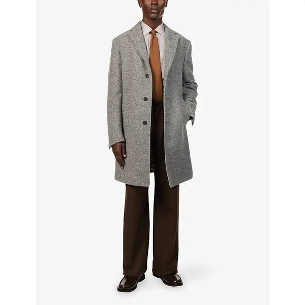 Corneliani Boucle Padded Wool-blend Overcoat