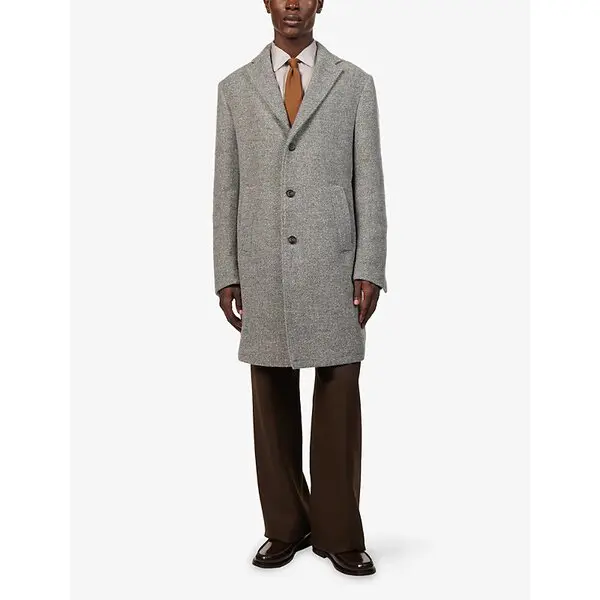 Corneliani Boucle Padded Wool-blend Overcoat