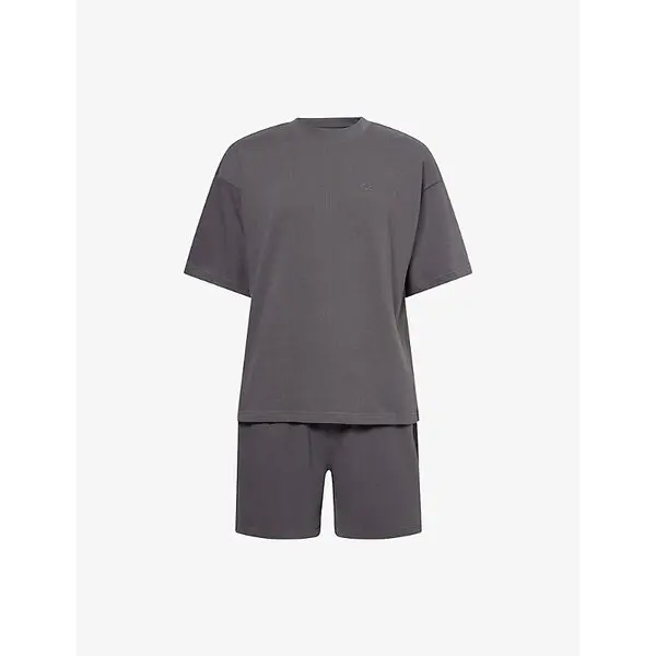 Calvin Klein Icon Short-sleeve Cotton-jersey Set