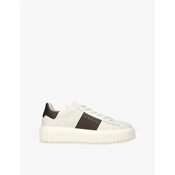 Hogan H-stripe Leather Trainers - Bone/comb