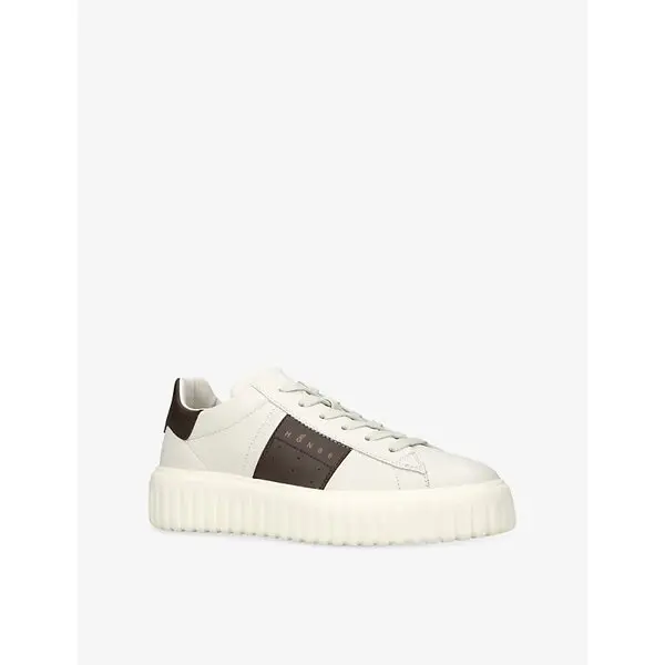 Hogan H-stripe Leather Trainers - Bone/comb