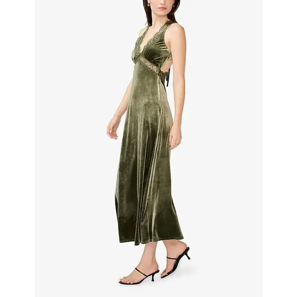 aurelia green dress AURELIA GREEN GATHERED DRESS main image 1