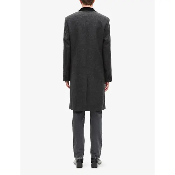 The Kooples Notched-collar Single-breasted Wool Coat