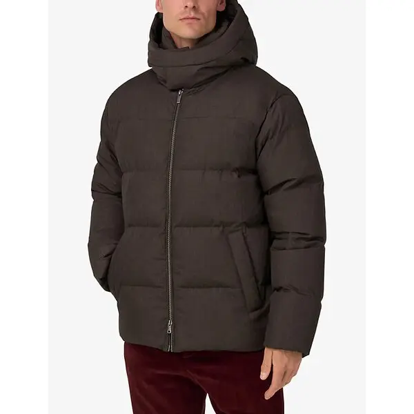 Boggi Milano Padded Shell-down Bomber Jacket