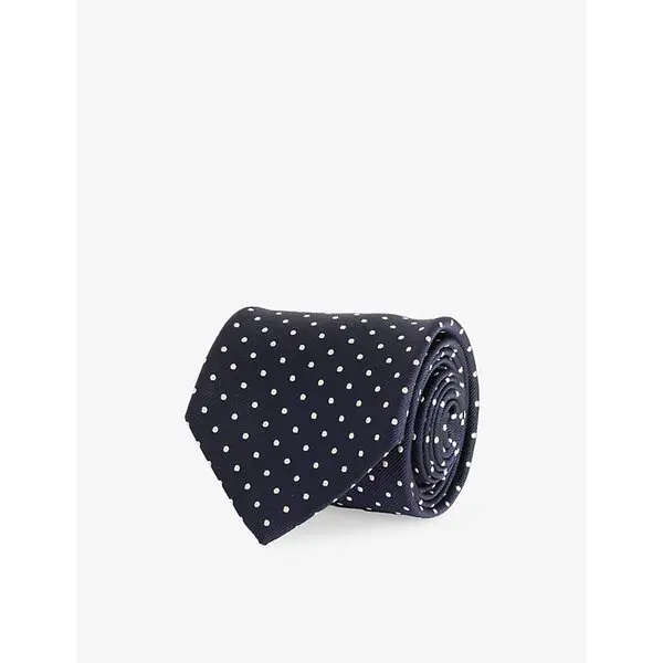 Paul Smith Polka-dot Silk Neck Tie - Blue