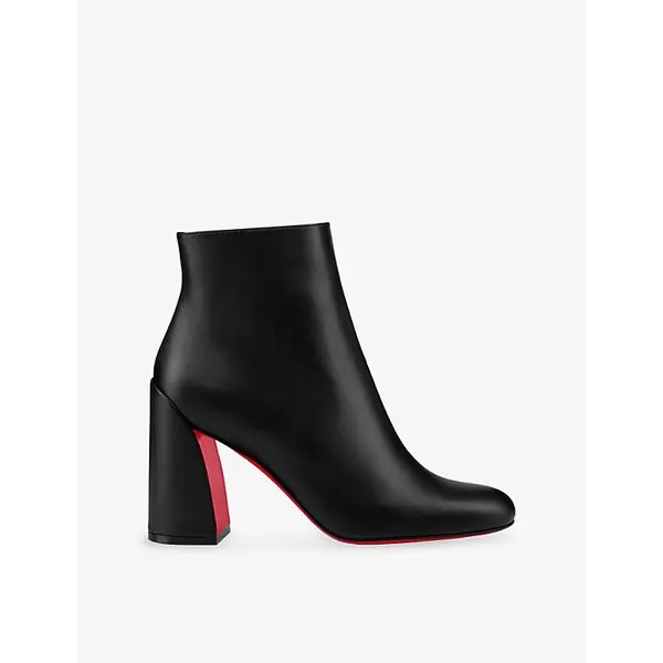 CHRISTIAN LOUBOUTIN Leather Ankle Boots - Black