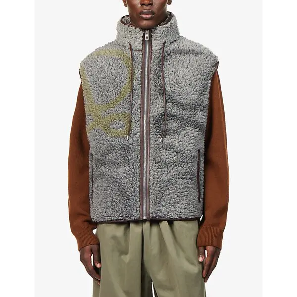 Loewe Anagram-logo Sleeveless Faux-fur Gilet - Multicolor