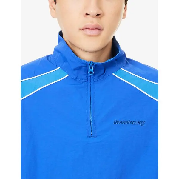 AWAKE NY Quarter Zip High-neck Woven Track Jacket