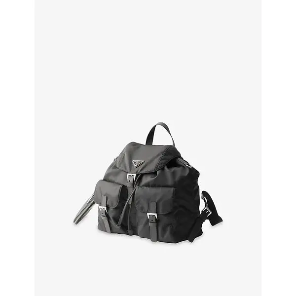 Prada Re-nylon Medium Woven Backpack - Grey