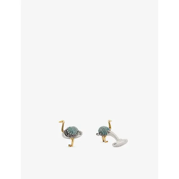 Paul Smith Bird Copper And Zinc Cufflinks - Multicolour