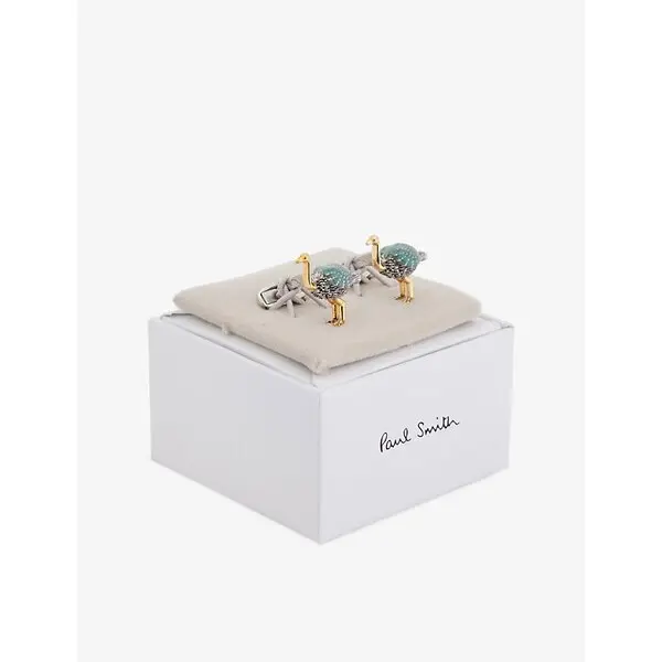 Paul Smith Bird Copper And Zinc Cufflinks - Multicolour