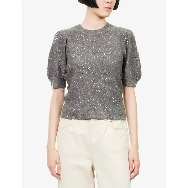 Paige Sequin-knit Jumper