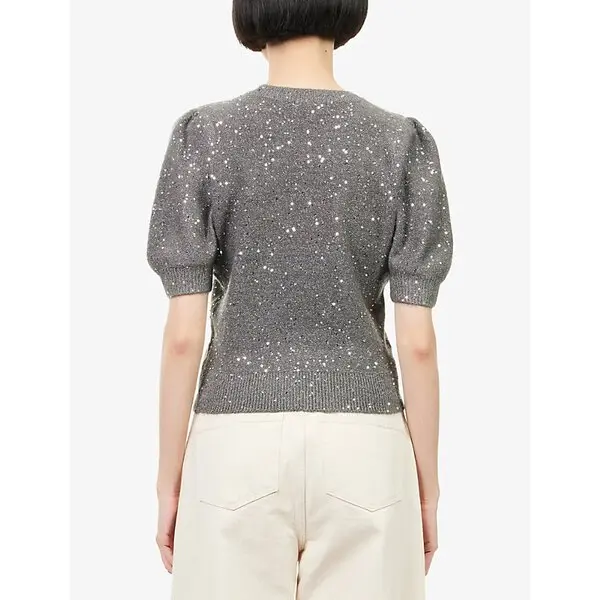 Paige Sequin-knit Jumper