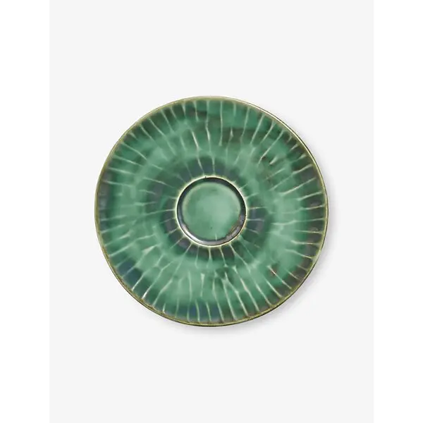 SERAX Lanza Stoneware Cappuccino Saucer - Green