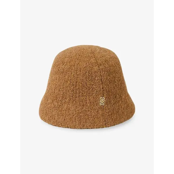 Sandro Wool And Cashmere-blend Bucket Hat - Camel