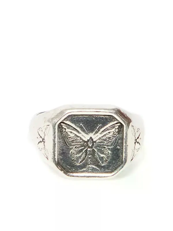 TWOJEYS Butterfly Signet Ring - Silver