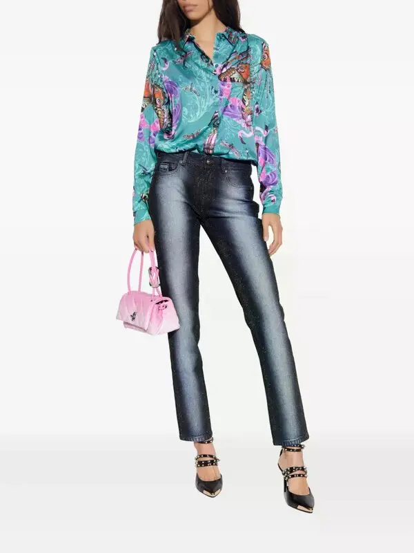 Versace Sparkled Straight-leg Jeans