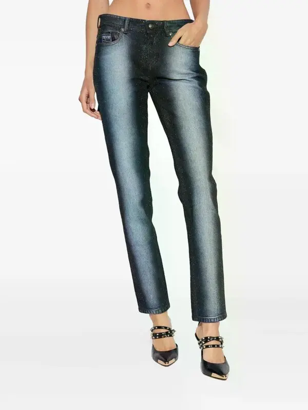 Versace Sparkled Straight-leg Jeans