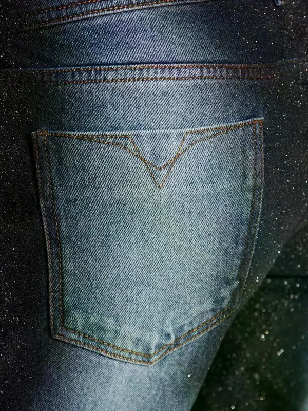 Versace Sparkled Straight-leg Jeans