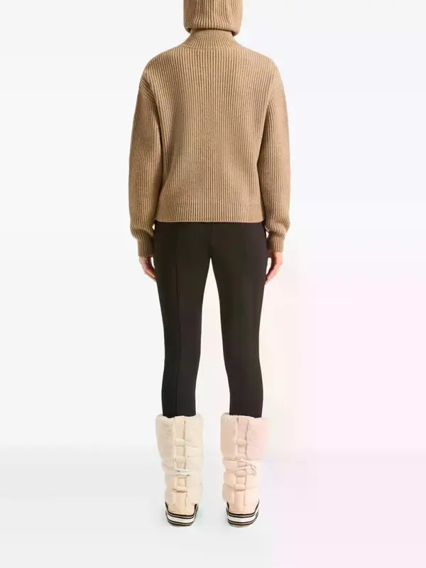 Fusalp Mirala Ribbed Half-zip Sweater - Brown