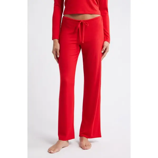OPEN EDIT Daydream Rib Lounge Pants - Red Salsa