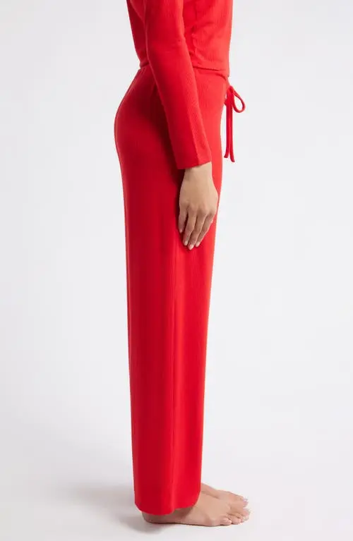OPEN EDIT Daydream Rib Lounge Pants - Red Salsa