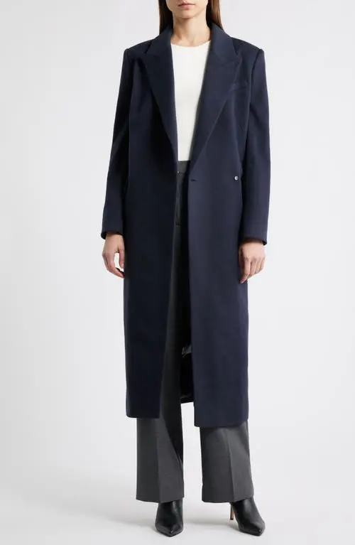 BOSS Callafy Cashmere Coat - Dark Blue