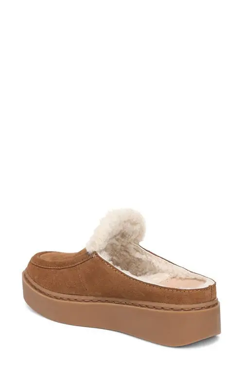 FAVORITE DAUGHTER Sunny Shearling Lined Platform Clog - Brown Sugar