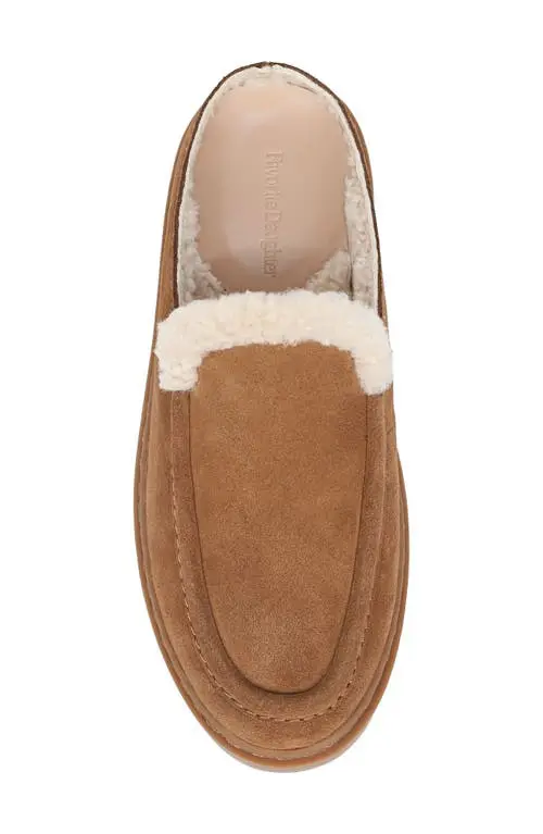 FAVORITE DAUGHTER Sunny Shearling Lined Platform Clog - Brown Sugar