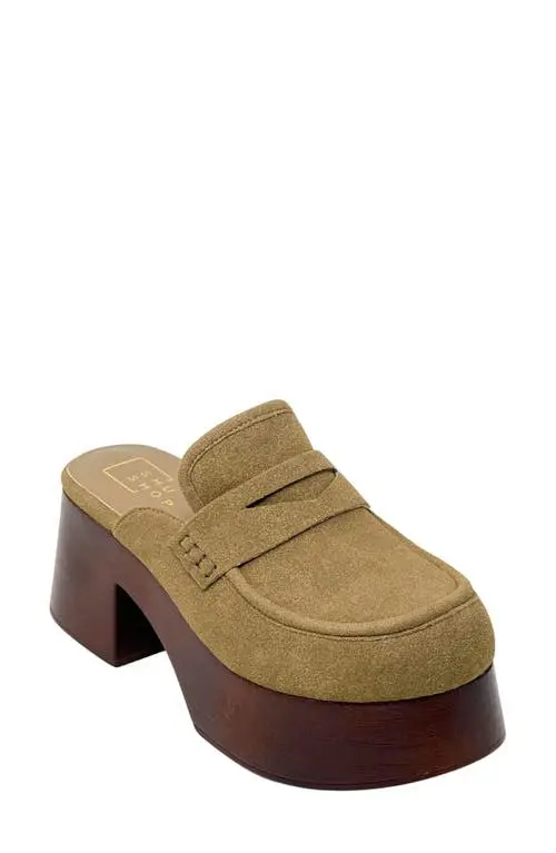 SHU SHOP Luella Platform Loafer Mule - Taupe