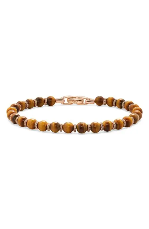 David Yurman Spiritual Beads Bracelet - Tiger Eye/cognac Diamond