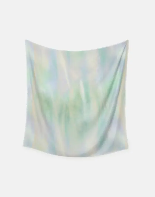 Lafayette 148 New York Aurora Print Cashmere Silk Square Scarf - Aurora Green Multi