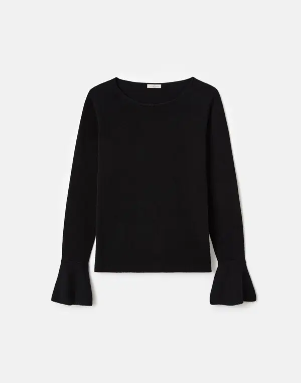 Lafayette 148 New York Cashmere Ruffle-cuff Sweater