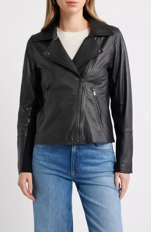 Caslon Leather Moto Jacket
