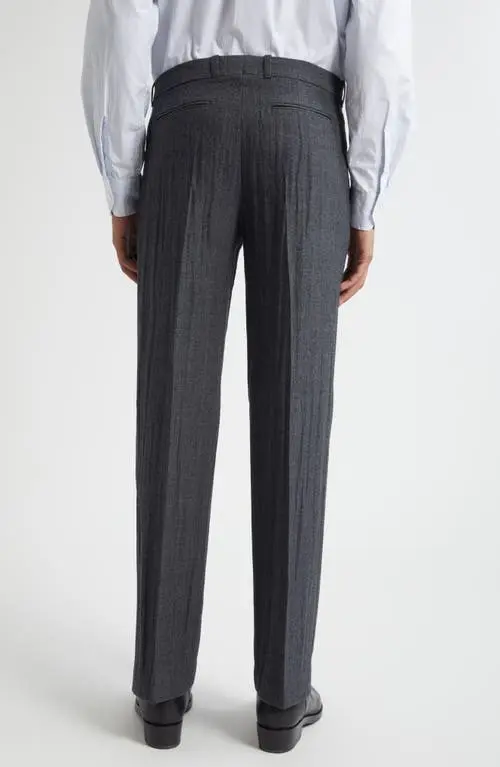 Our Legacy Slack Plissé Virgin Wool Blend Bootcut Trousers