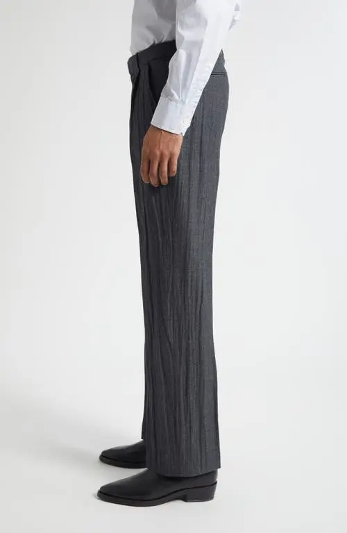 Our Legacy Slack Plissé Virgin Wool Blend Bootcut Trousers