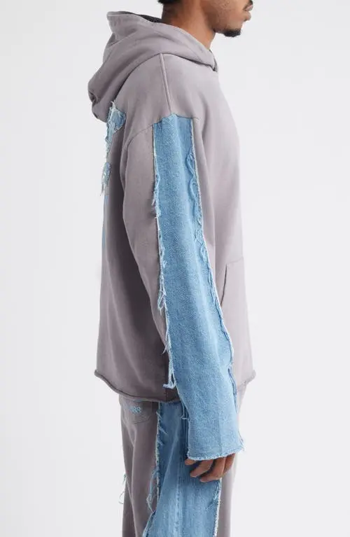 HONOR THE GIFT Distressed Logo Hoodie - Grey