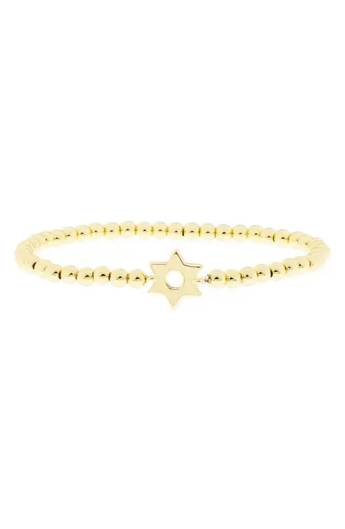 MARLYN SCHIFF Star Of David Stretch Bracelet - Gold