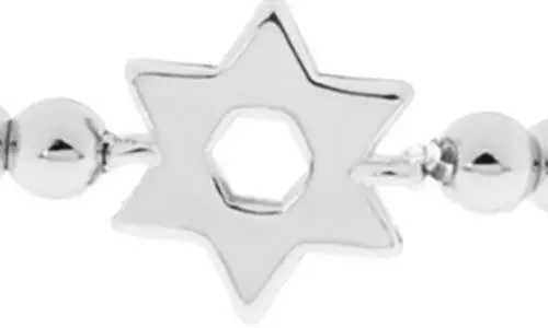 MARLYN SCHIFF Star Of David Stretch Bracelet - Silver
