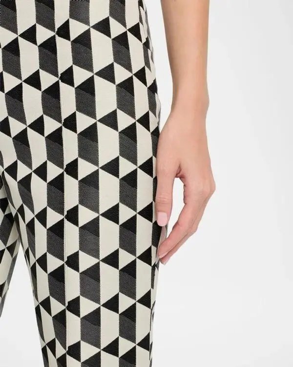 Amir Taghi Lisa Geo Jacquard Straight-leg Pants