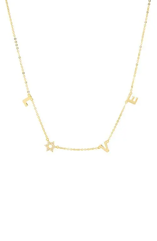 MARLYN SCHIFF Star Of David 'love' Necklace - Gold Plated