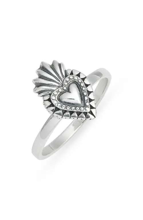 CHILD OF WILD Milagros Flaming Heart Ring - Silver