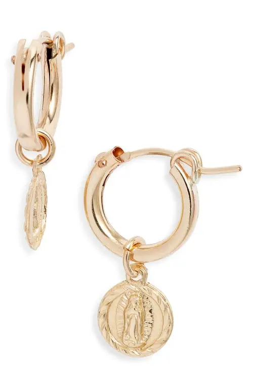 CHILD OF WILD Lady Guadalupe Huggie Hoop Earrings - Gold