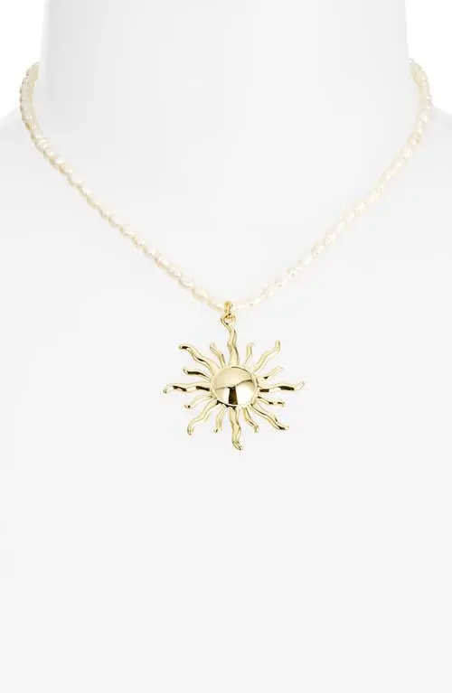 CHILD OF WILD Sun Rays Pearl Pendant Necklace