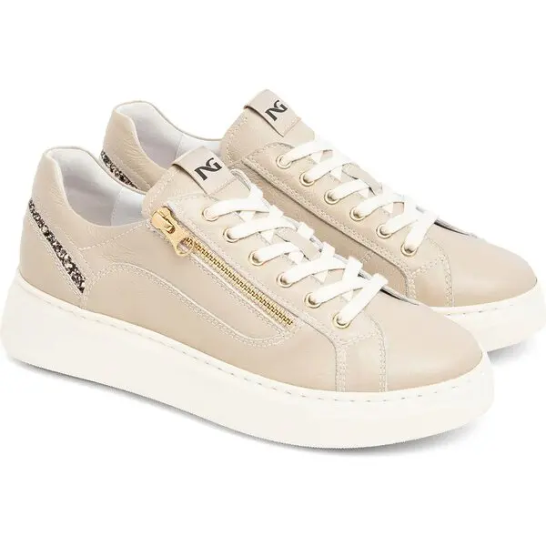 NEROGIARDINI Platform Sneaker - Beige