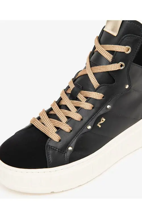 NEROGIARDINI Quilted High-top Sneakers - Black