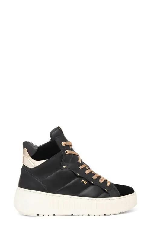 NEROGIARDINI Quilted High-top Sneakers - Black