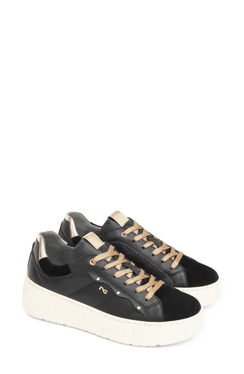 NEROGIARDINI Quilted Low Top Sneaker - Black