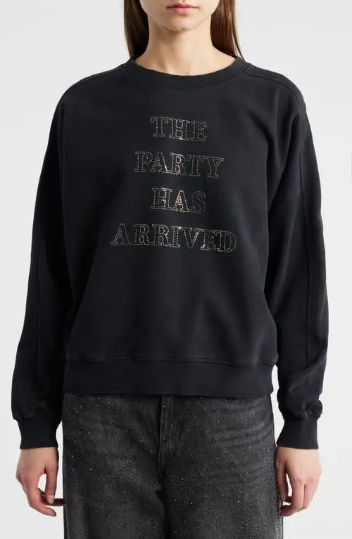 Hugo Boss Eland Embellished Cotton Graphic Sweatshirt