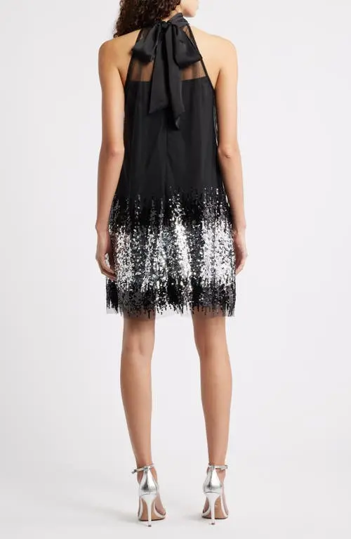 CECE DUPRAZ Ombré Sequin Mesh Dress